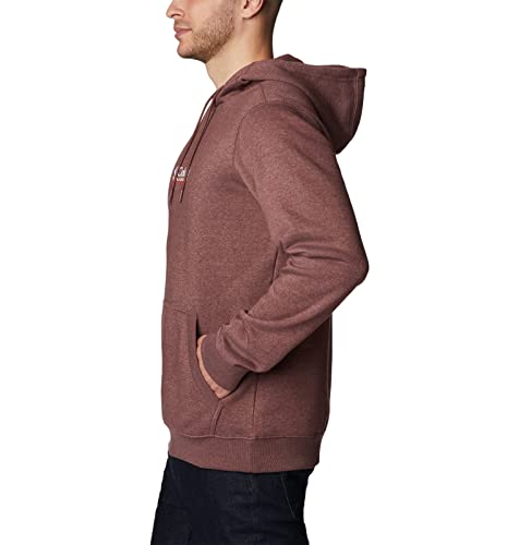 Columbia Men's CSC Basic Logo II Hoodie, Light Raisin Heather/Ripples Graphic, XX-Large