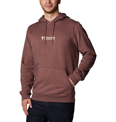 Columbia Men's CSC Basic Logo II Hoodie, Light Raisin Heather/Ripples Graphic, XX-Large