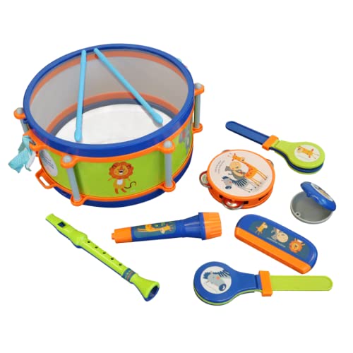 LITTLE FUN TIMES Musical Instruments for Toddlers 1-3 to Develop fine Motor Skills, Toddler Toys Musical Instruments for Kids 9 pcs Baby Instruments Preschool Educational Early Learning and Fun