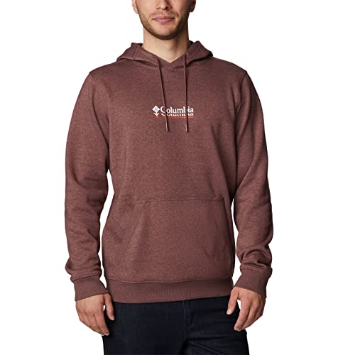 Columbia Men's CSC Basic Logo II Hoodie, Light Raisin Heather/Ripples Graphic, XX-Large