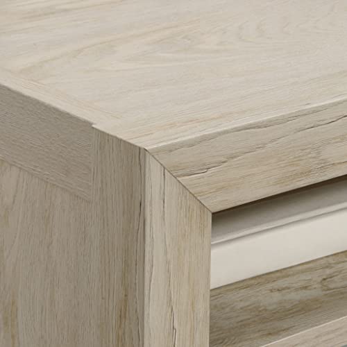 Sauder Pacific View L-Desk, L: 58.47" x W: 58.43" x H: 29.92", Chalked Chestnut Finish