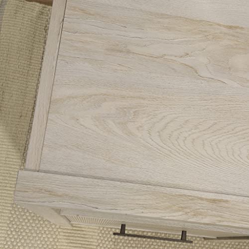 Sauder Pacific View L-Desk, L: 58.47" x W: 58.43" x H: 29.92", Chalked Chestnut Finish