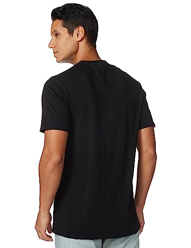 Karl Lagerfeld Paris mens Reflective Karl Chacracter With Headphones Short Sleeve Crew Neck T-shirt T Shirt, Black, Large US