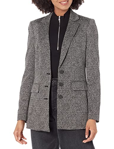 KARL LAGERFELD PARIS Women's Everyday Sport Jacket, BLK/SFT WHT, 2