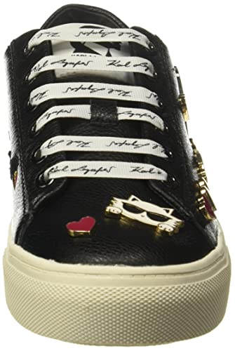 Karl Lagerfeld Paris Cate Shoes – Sneakers for Women with Iconic KLP Pins, Black, 8