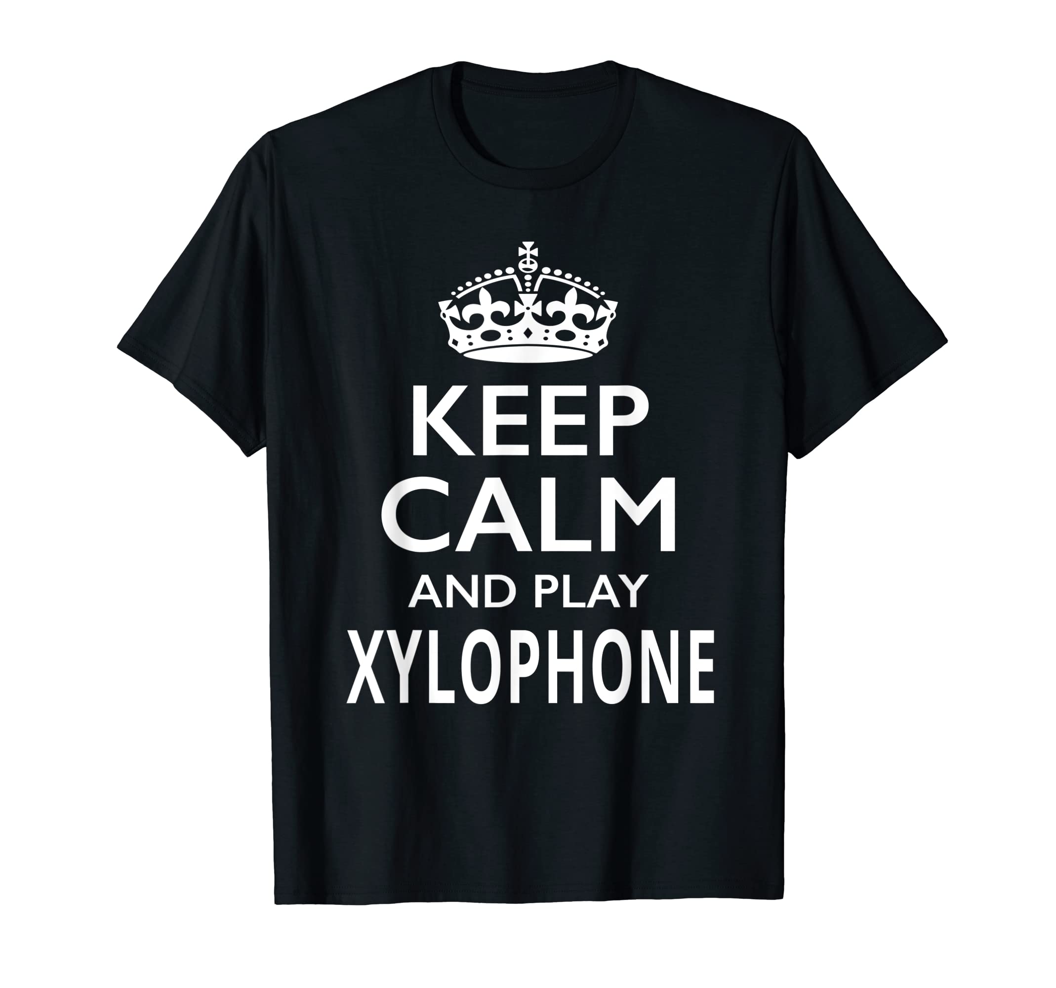 Keep Calm and Play Xylophone Funny Musical Instrument Design T-Shirt