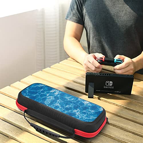 MUTAY Carrying Case for Nintendo Switch Water Ripple Portable Protective Case for Switch Lite Switch Accessories Bundle Portable Travel Bag with 20 Game Storage Compatible