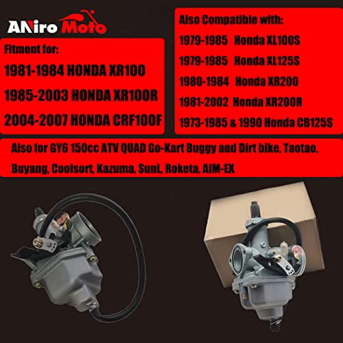 Carburetor Compatible with HONDA XR100 (1981-1984), XR100R (1985-2003), CRF100F (2004-2007) (Fits:XR100 XR100R CRF100F)