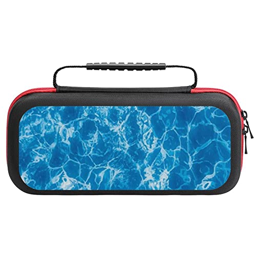 MUTAY Carrying Case for Nintendo Switch Water Ripple Portable Protective Case for Switch Lite Switch Accessories Bundle Portable Travel Bag with 20 Game Storage Compatible
