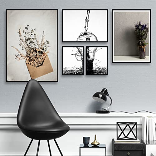 keibiubu Black Picture Frame, 10x14 Picture Frame for Photo Poster Canvas Certificate Document Display Horizontally or Vertically High Transparent Wall Gallery(Size 10 x 14 inches)