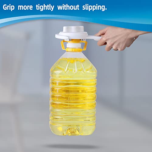 Jar Opener, Jar & Bottle Opener for Weak Hands Seniors with Arthritis Lid Opener Cap Opener Grip Opener | Labor-saving | Multifunctional | Adjustable | Handheld (Pure White)