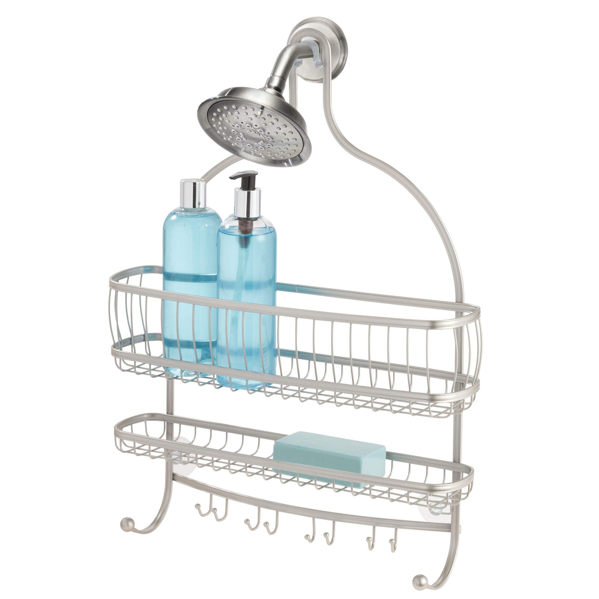 iDesign York Lyra Jumbo Hanging Shower Organizer - 16" x 4" x 22.5", Satin
