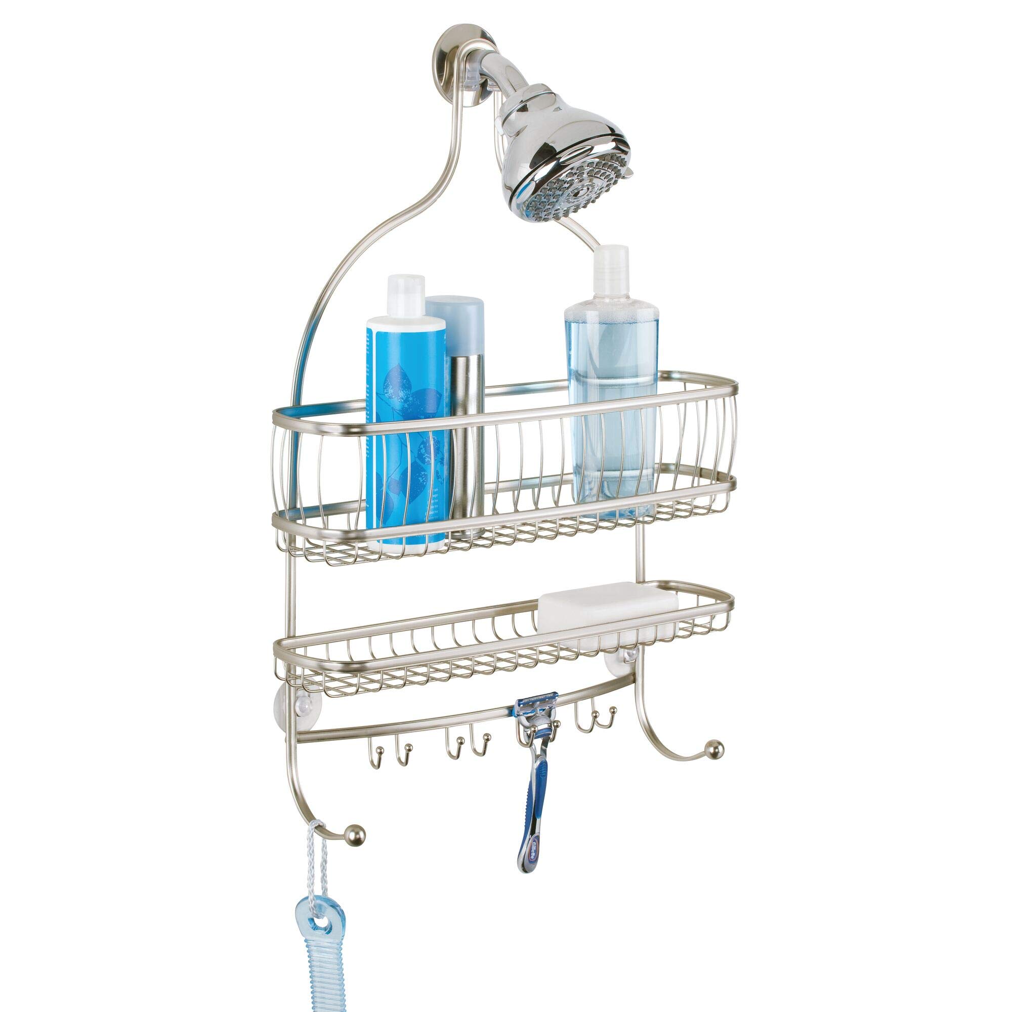 iDesign York Lyra Jumbo Hanging Shower Organizer - 16" x 4" x 22.5", Satin