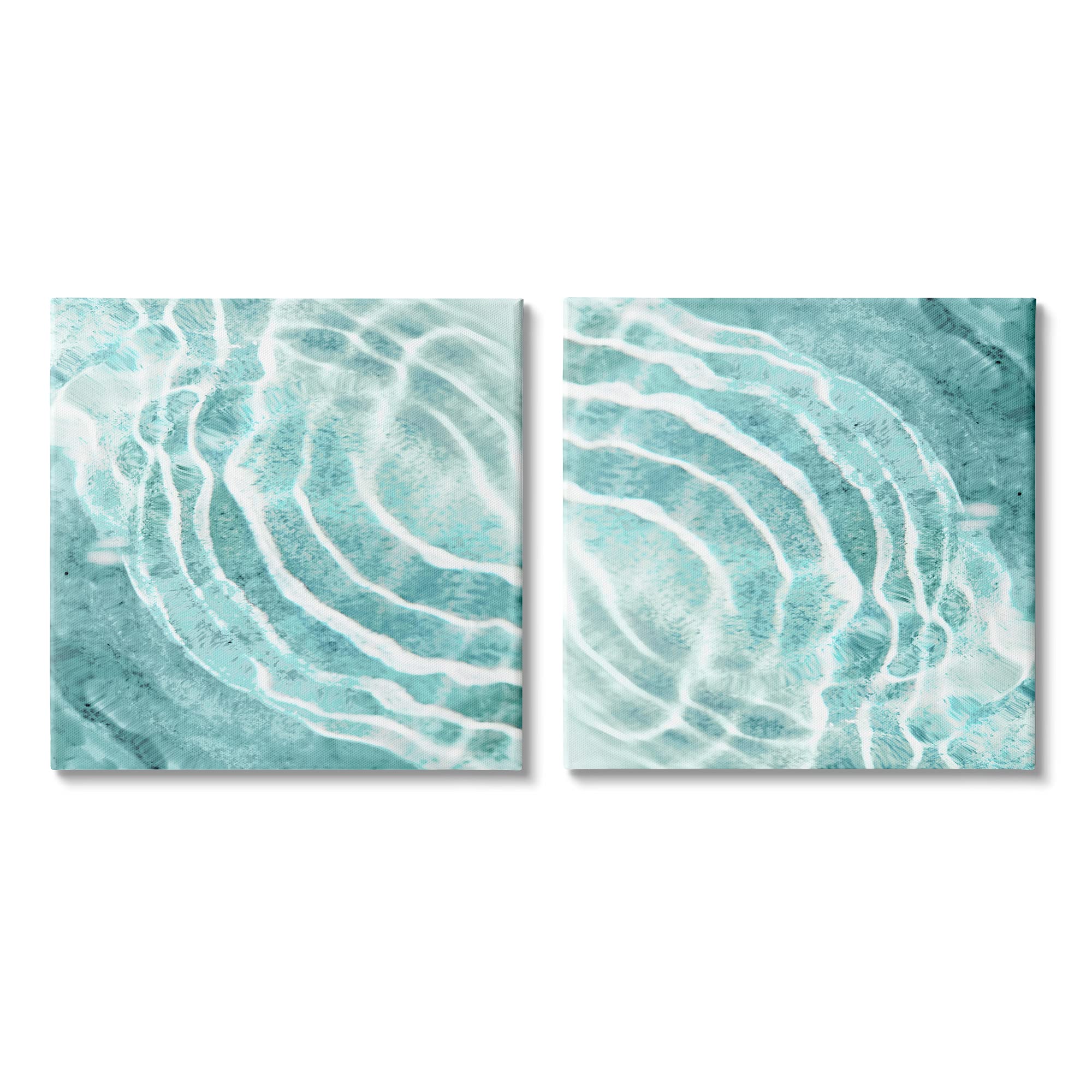 Stupell Industries Calm Blue Water Ripples Clear Tropical Lake, Designed by Maggie Olsen Canvas Wall Art, 2pc, each 24 x 24