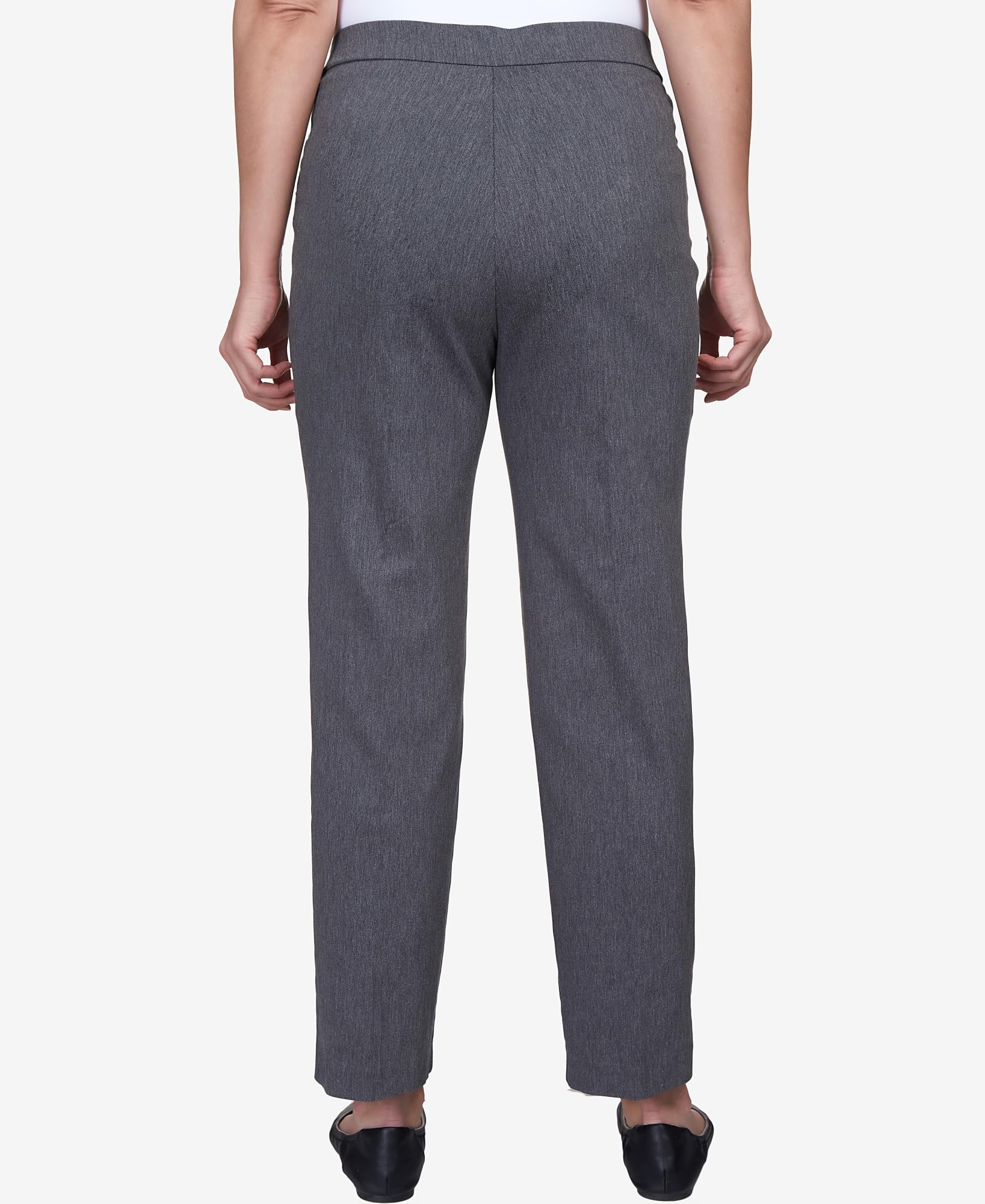 Alfred Dunner Women's Allure Slimming Missy Stretch Pants-Modern Fit, Grey, 10