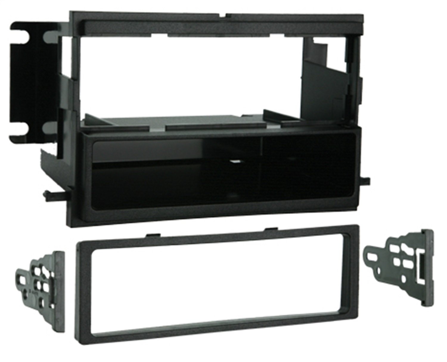 Metra Electronics 99-5808 Single DIN Installation Multi-Kit for Select 2004-up Ford/Mercury Vehicles (Black), Silver