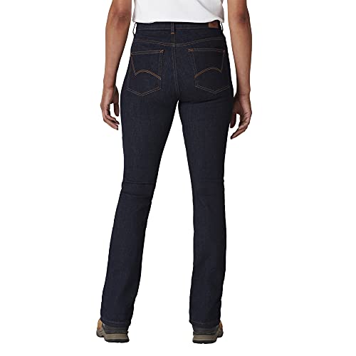 Dickies Women's Perfect Shape Denim High Waist Bootcut Jean, Rinsed Indigo Blue, 4