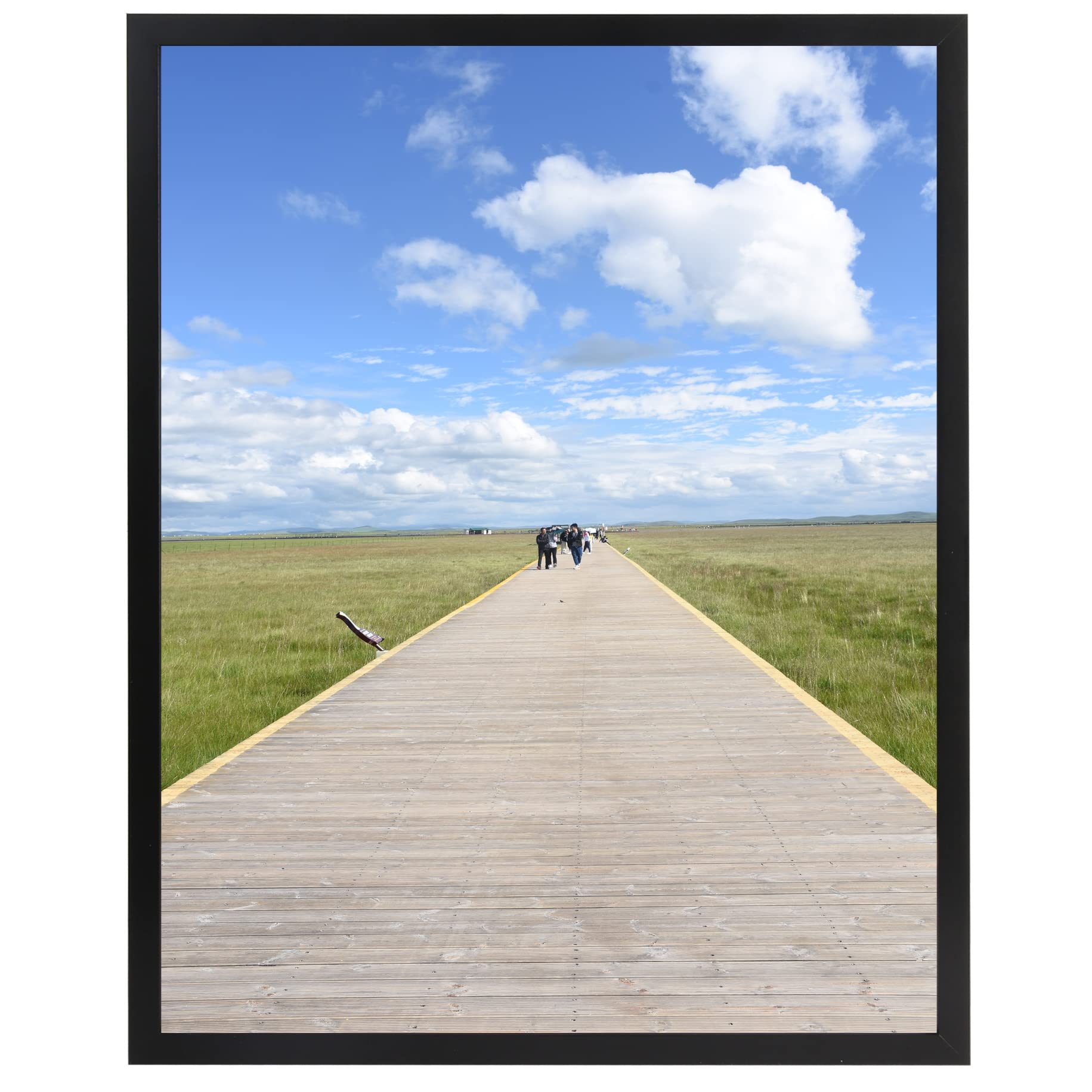 Aynoo 16x20 Poster Frame Black, Display Posters 16x20 Wooden Picture Frames, Wall Gallery Collage Frames,Wood,1Pack