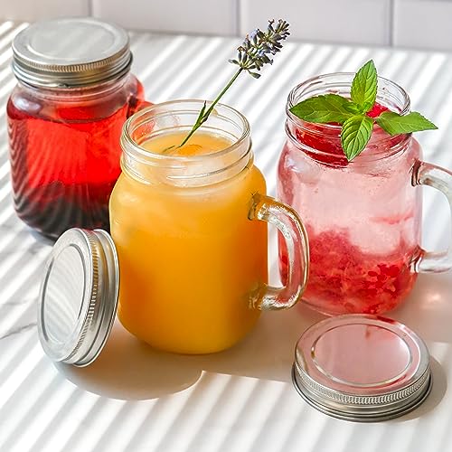 Kate Aspen Mason Jar Lids, Solid Canning Lids (Set of 12), Party Favors, Fits 8 oz, 12 oz and 16 oz Mason Jars