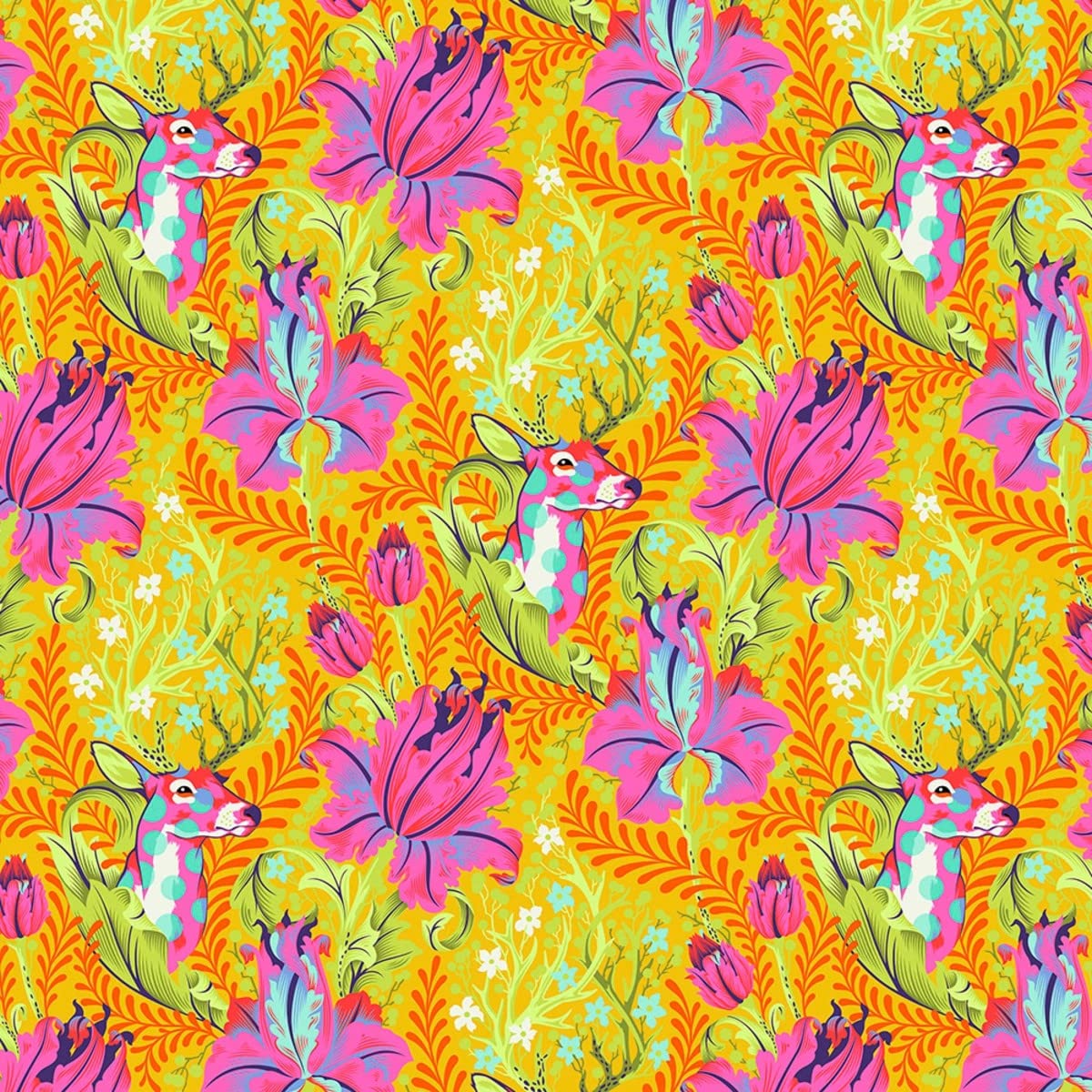 Tiny Beasts Fat Quarter Bundle (14 Pieces) by Tula Pink for Free Spirit 18 x 21 inches (45.72 cm x 53.34 cm) Fabric cuts DIY Quilt Fabric
