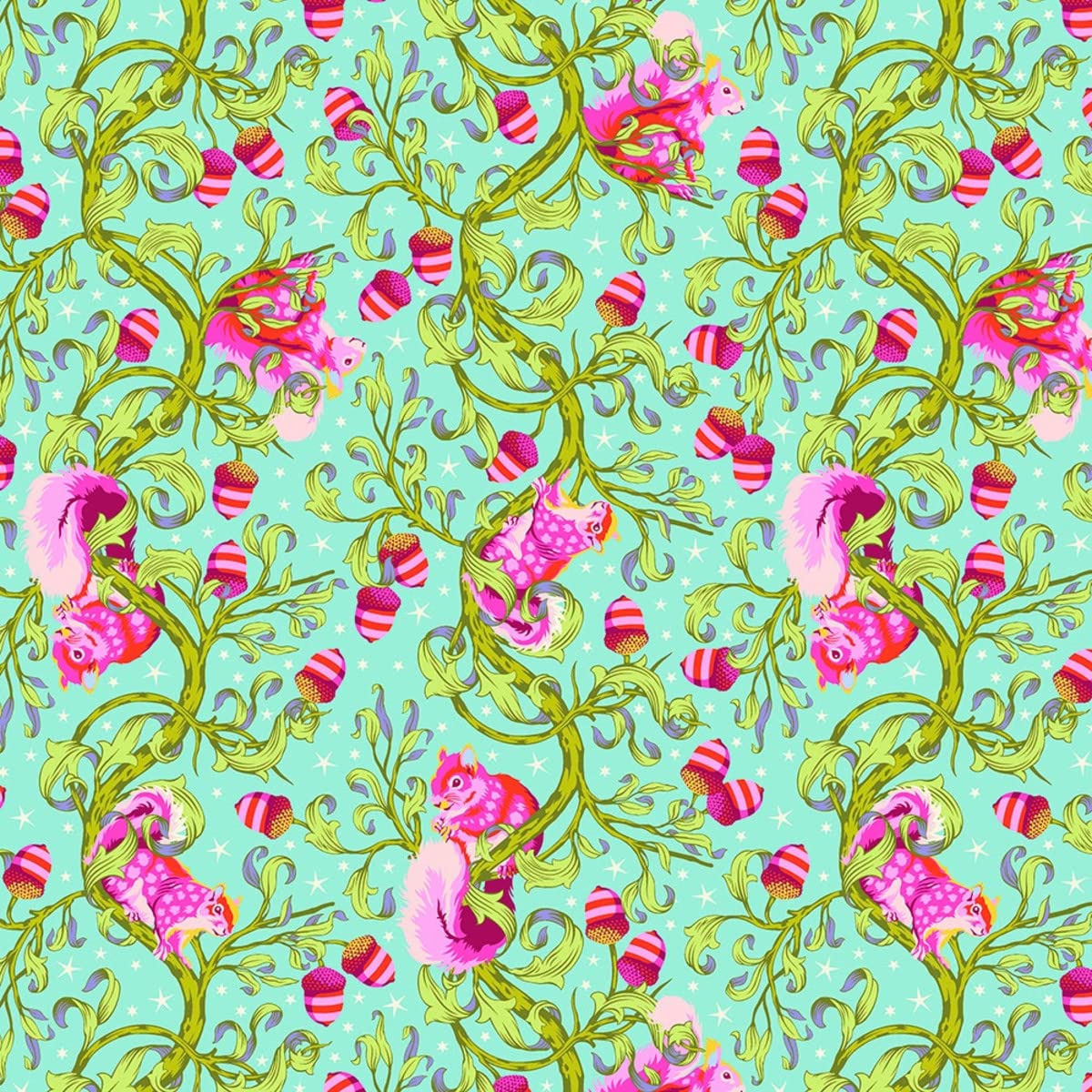 Tiny Beasts Fat Quarter Bundle (14 Pieces) by Tula Pink for Free Spirit 18 x 21 inches (45.72 cm x 53.34 cm) Fabric cuts DIY Quilt Fabric