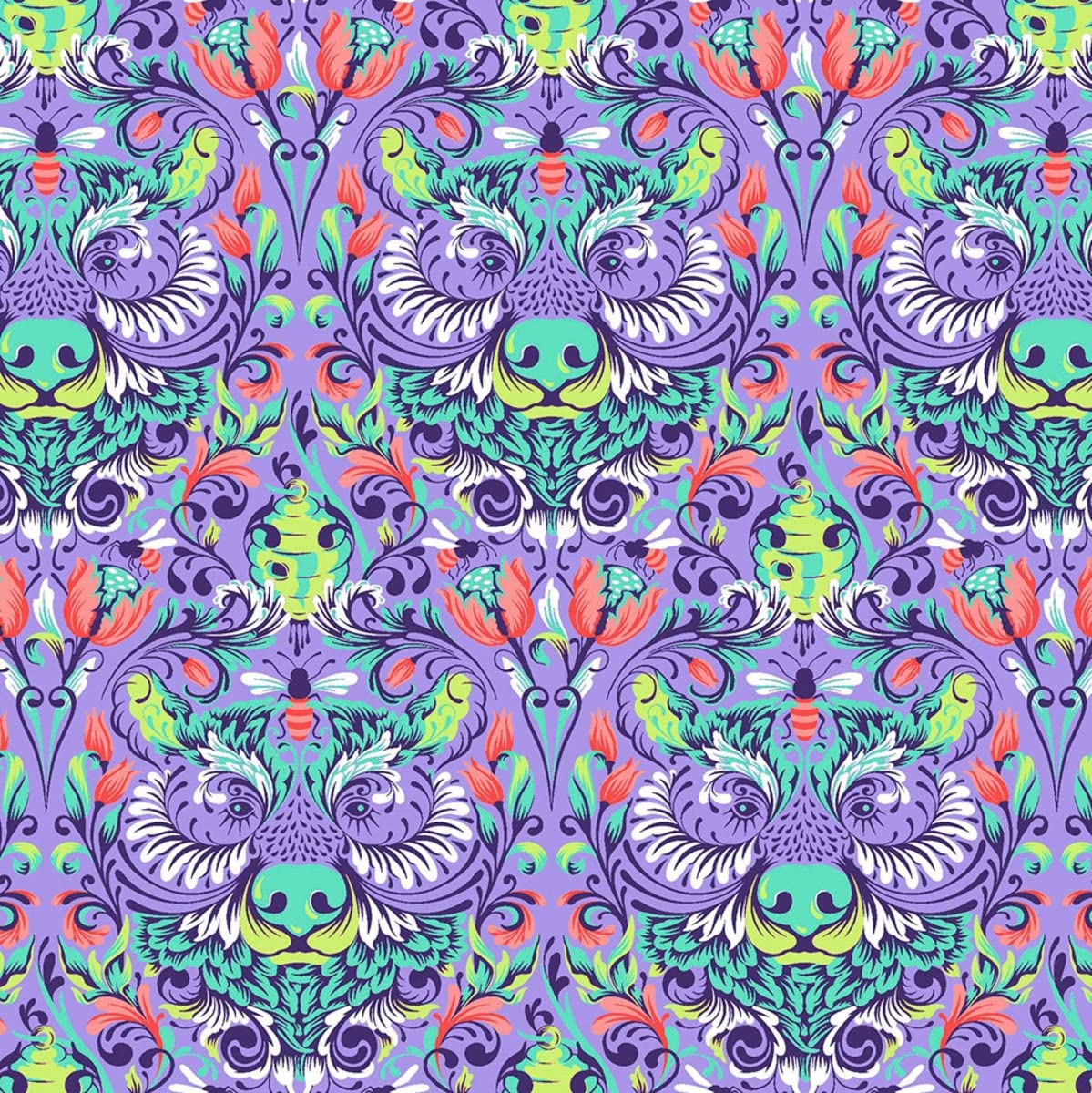 Tiny Beasts Fat Quarter Bundle (14 Pieces) by Tula Pink for Free Spirit 18 x 21 inches (45.72 cm x 53.34 cm) Fabric cuts DIY Quilt Fabric