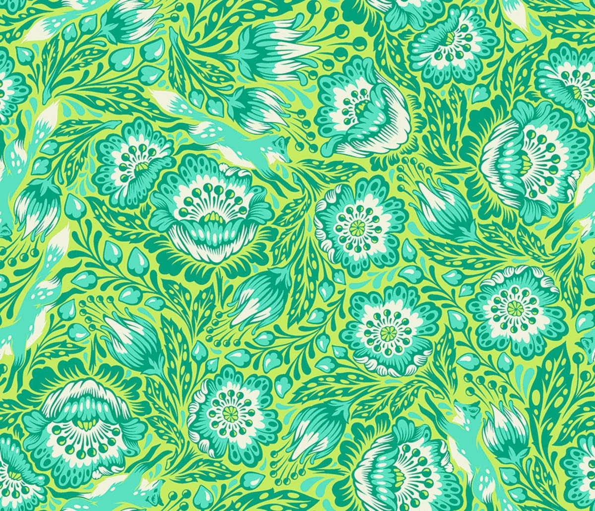 Tiny Beasts Fat Quarter Bundle (14 Pieces) by Tula Pink for Free Spirit 18 x 21 inches (45.72 cm x 53.34 cm) Fabric cuts DIY Quilt Fabric