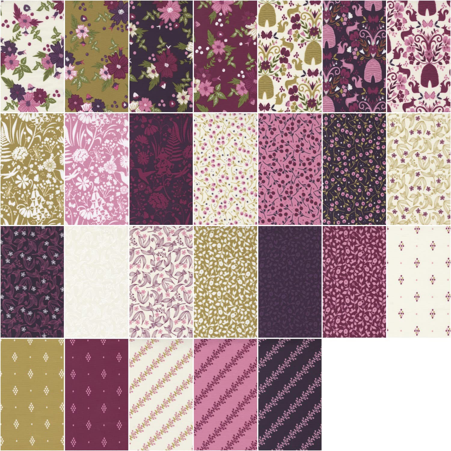 Wild Meadow AB Bundle by Sweetfire Road, 26 18-inch by 22-inch Precut Fabric Fat Quarters