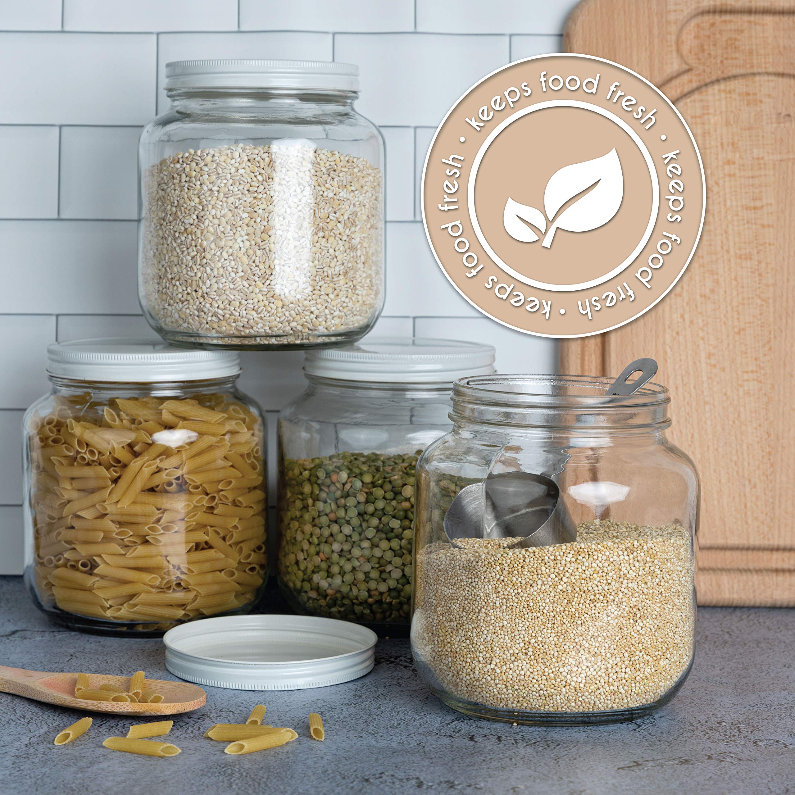 2 Pack of Lids for Kitchentoolz 1 Gallon & Half Gallon Glass Jar (only for kitchentoolz jars - will not fit other brands) - 110-400 size