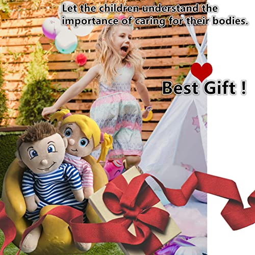 weilishun Human Body Anatomy Toy for Kids -Soft Plush Anatomy Doll, DIY Human Body Model Awareness Teaching Tools & Preschool Science Learning Toy(Pink)