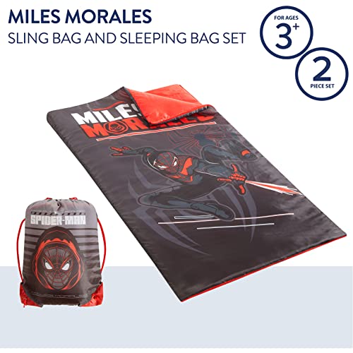 Idea Nuova Miles Morales Sling Bag Slumber Set, 30" Wx54 L