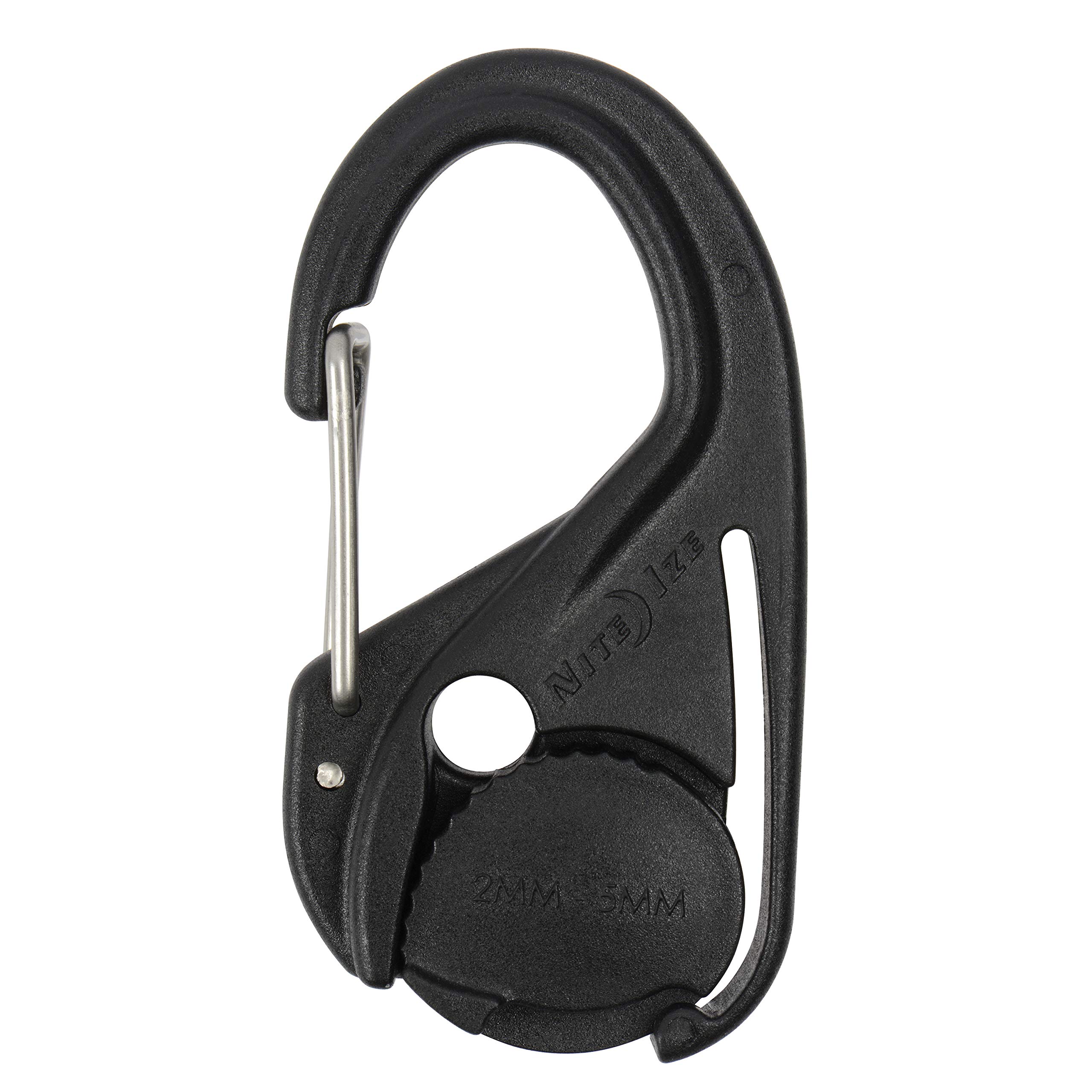 Nite Ize CamJam Cord Tightener - Tie Down Rope Tightener with Carabiner Clip - Lightweight Utility Cord Tightener for Camping Accessories & Hiking Gear - 4 Pack