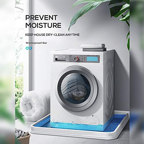 Hi-Na 3ft/5ft/6ft/8ft10ft Collapsible Shower Threshold Water Dam Watei Barrier for Shower and Water Stopper Keeps Water Inside Water Threshold for Wet and Dry Separation (8ft)
