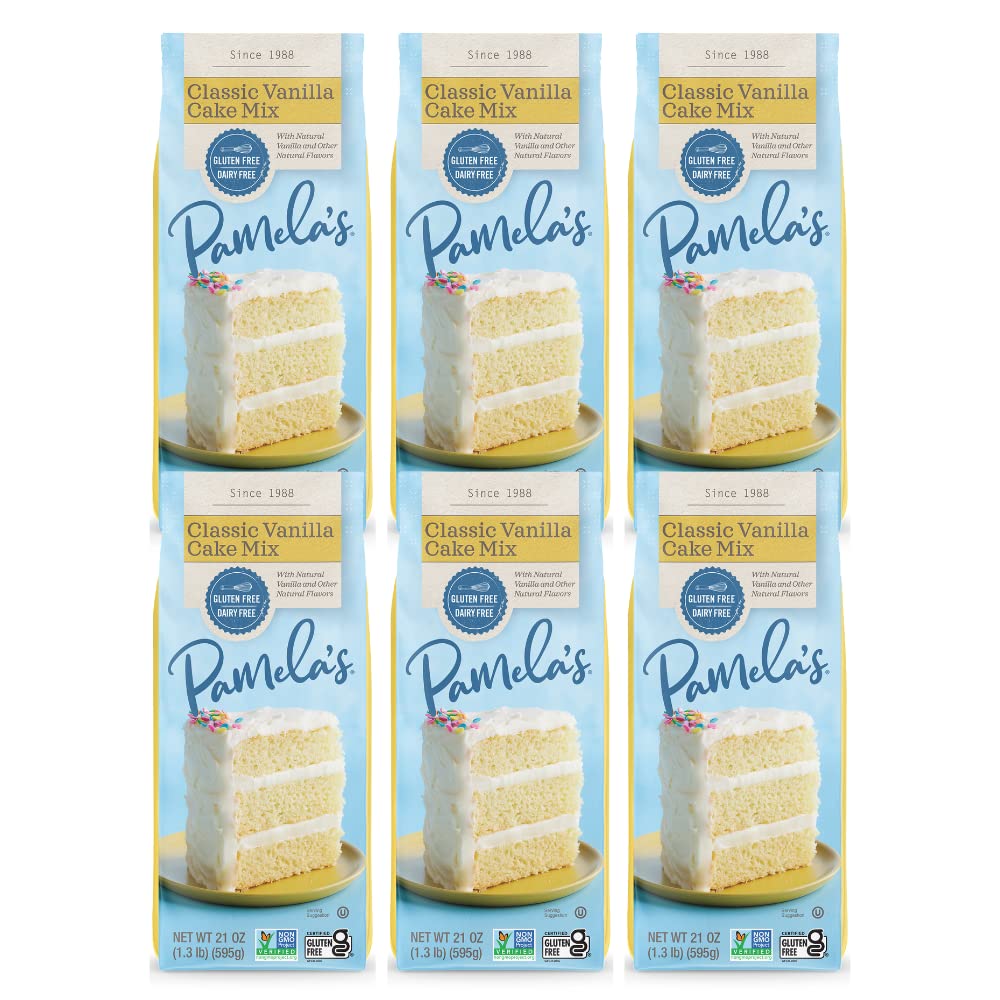 Pamela's Products - Vanilla Cake - Mix - Case of 6 - 21 oz.