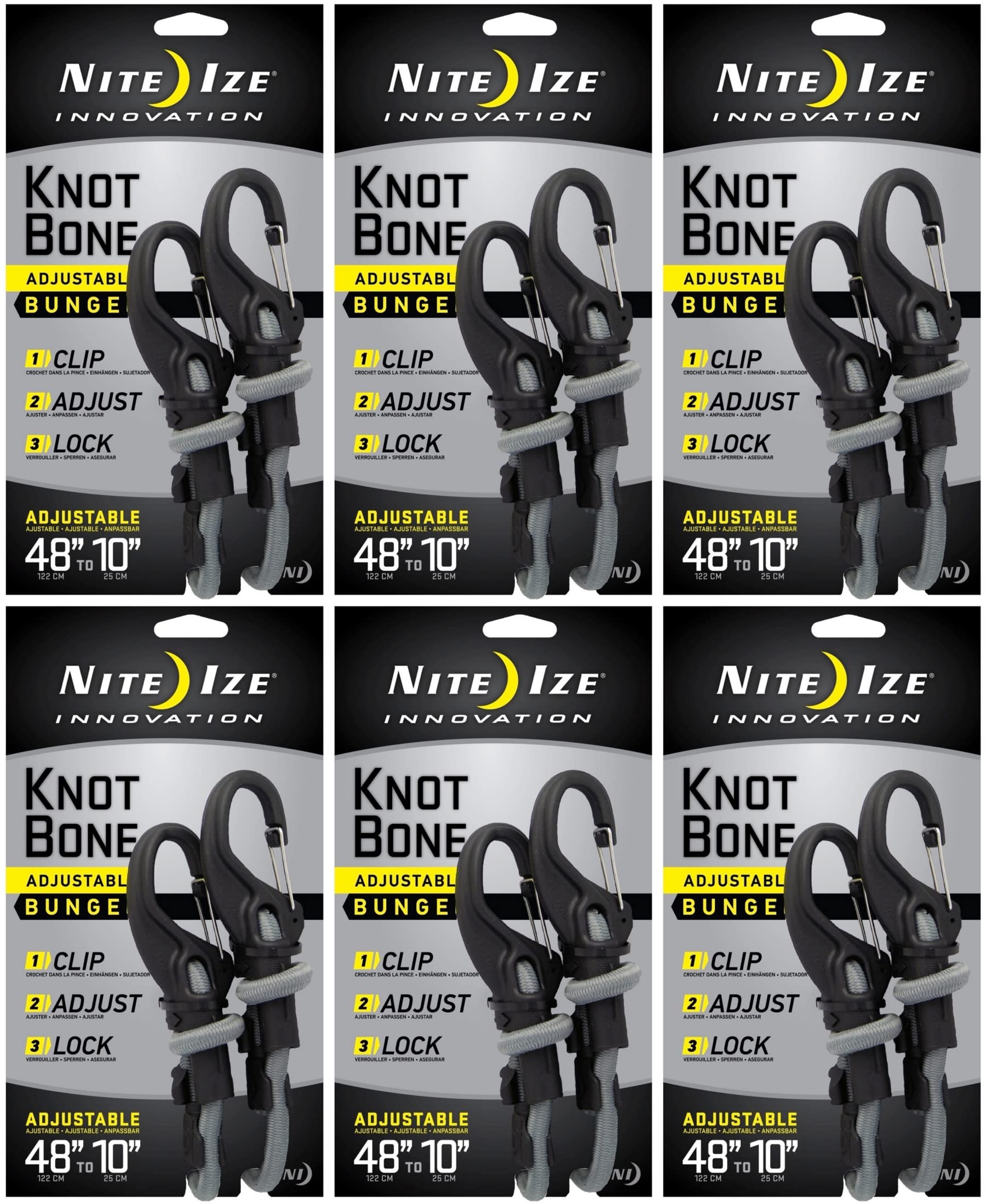 Nite Ize KnotBone Adjustable Bungee #9 (6-Pack)