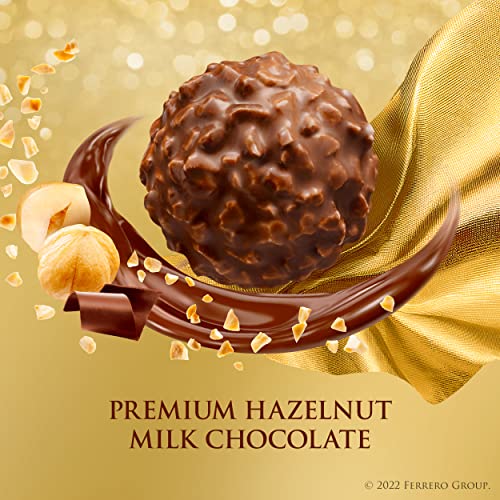 Ferrero Rocher Premium Gourmet Milk Chocolate Hazelnut, Individually Wrapped Candy for Gifting, A Great Easter Gift, 42 Count