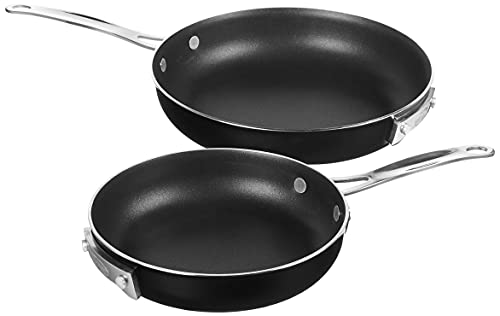 Gotham Steel STACKMASTER Pots Stackable 10 Piece Cookware Set Ultra Nonstick Cast Texture Coating Includes Fry Pans, Black