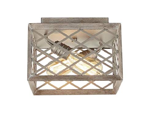 Home Decorators Collection 7944HDC Wallace Manor Collection 11" 2-Light Gilded Pewter Flush Mount