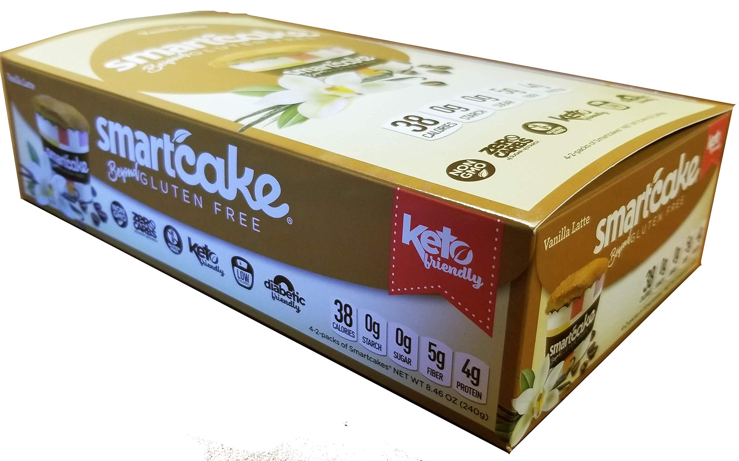 Smart Baking Company Smartcake, Sugar Free, Gluten Free, Low Carb, Keto Dessert(Vanilla Latte, 8 CT)