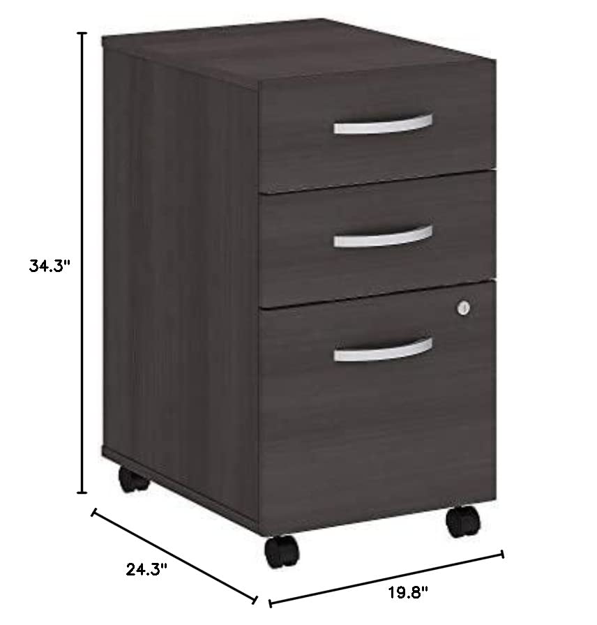 Bush Business Furniture Studio C File Cabinet, Storm Gray