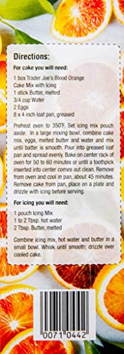 Trader Joe's Blood Orange Cake Mix with Icing, Pack of 1