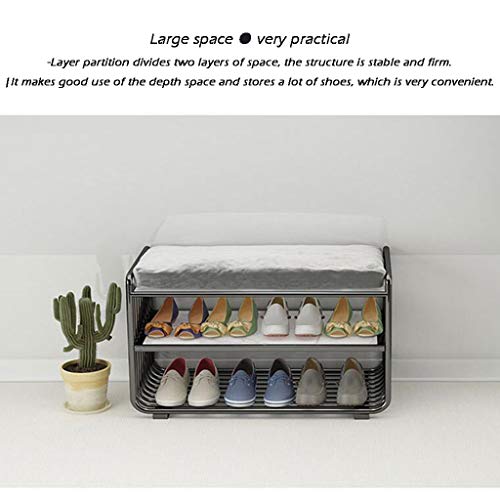 Articles for daily use Metal Frame Shoe Changing Stool Storage Stool, Living Room Entrance Entrance Shoe Cabinet one Long Chair Simple Bedroom Bed End Stool Storage Stool Large