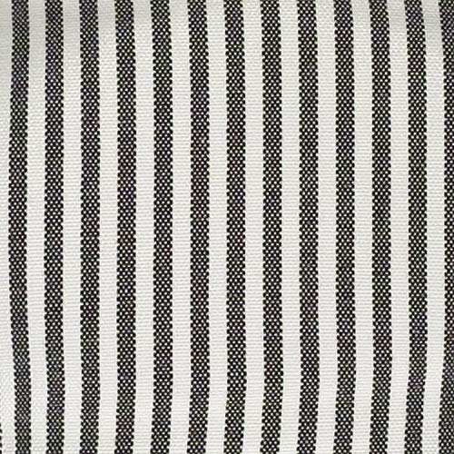 Sweet Home Collection Chair Cushion Memory Foam Pads Tufted Slip Non Skid Rubber Back U-Shaped 17" x 16" Seat Cover, Pinstripe Charcoal 4 Count