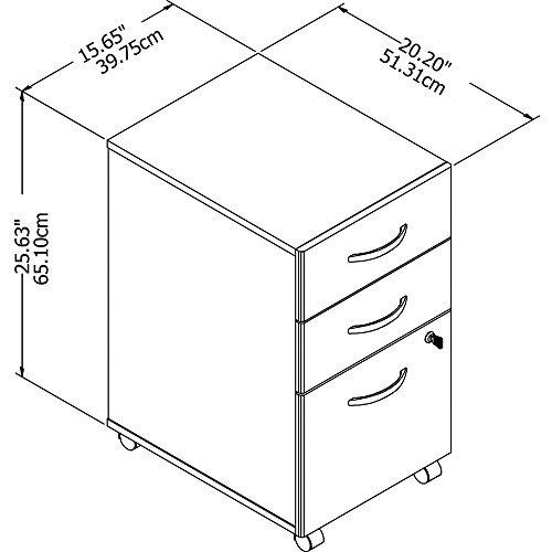 Bush Business Furniture Studio C File Cabinet, Storm Gray