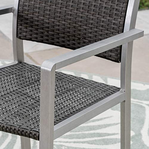 Christopher Knight Home Coral Outdoor 7 Piece Dining Set with Table, Gray