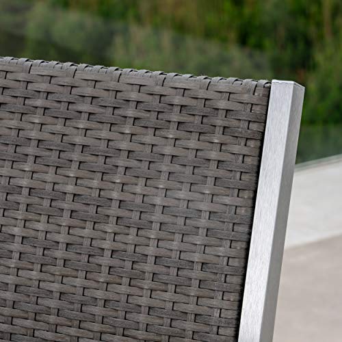 Christopher Knight Home Coral Outdoor 7 Piece Dining Set with Table, Gray