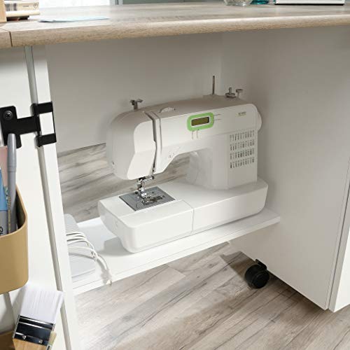 Sauder Miscellaneous Craft Cart, L: 39.29" x W: 19.49" x H: 28.54", Soft White finish