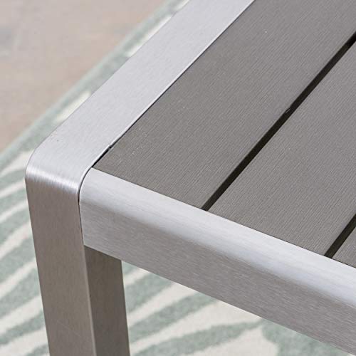Christopher Knight Home Coral Outdoor 7 Piece Dining Set with Table, Gray