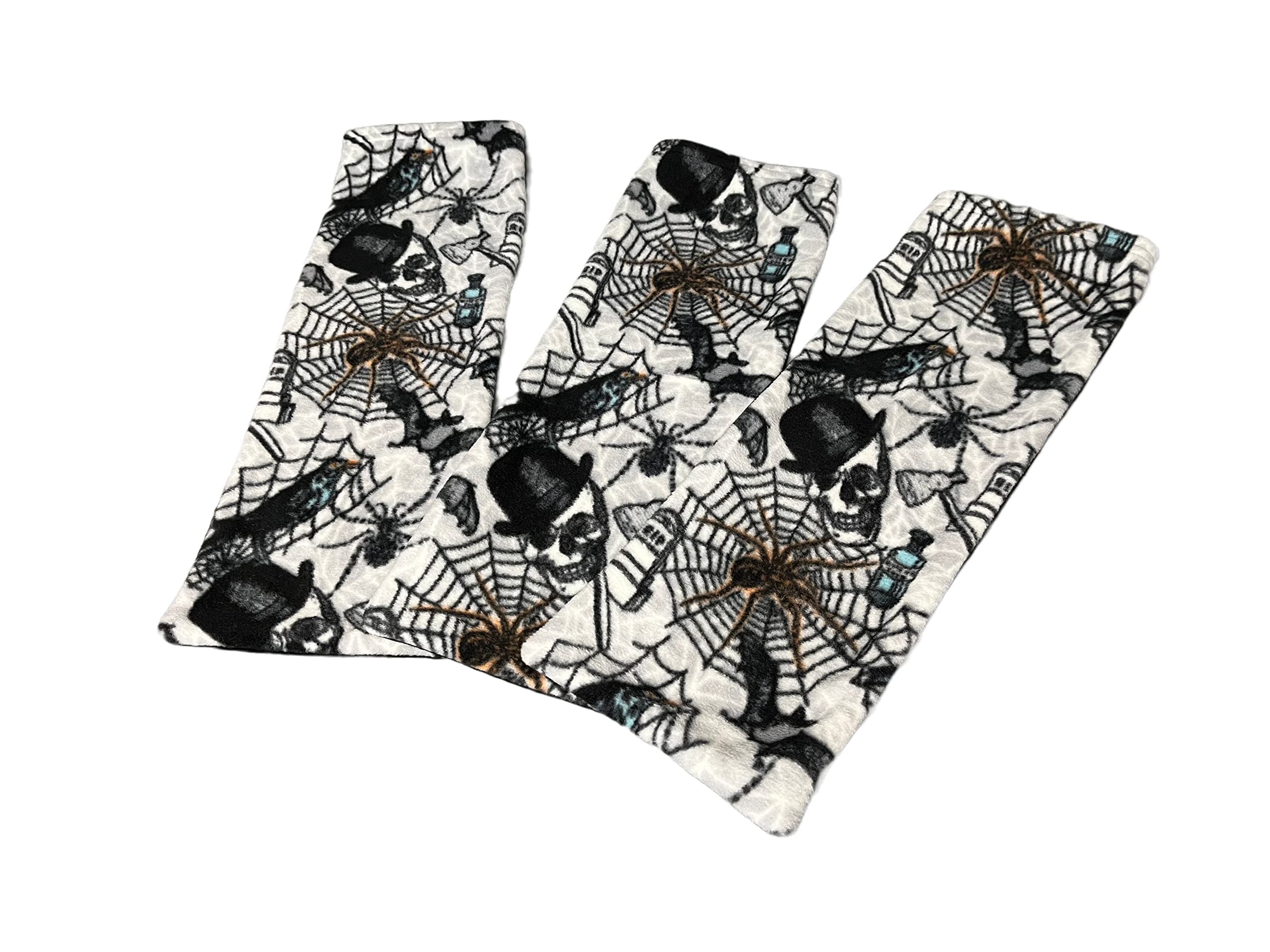 Small Animal Fleece Cage Liners"Spooky Halloween Symbols" Midwest Double Critter/Ferret Nation, Full set 7-pieces
