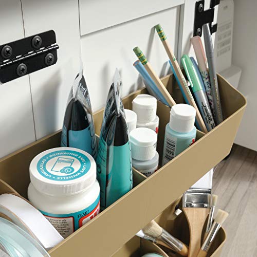 Sauder Miscellaneous Craft Cart, L: 39.29" x W: 19.49" x H: 28.54", Soft White finish